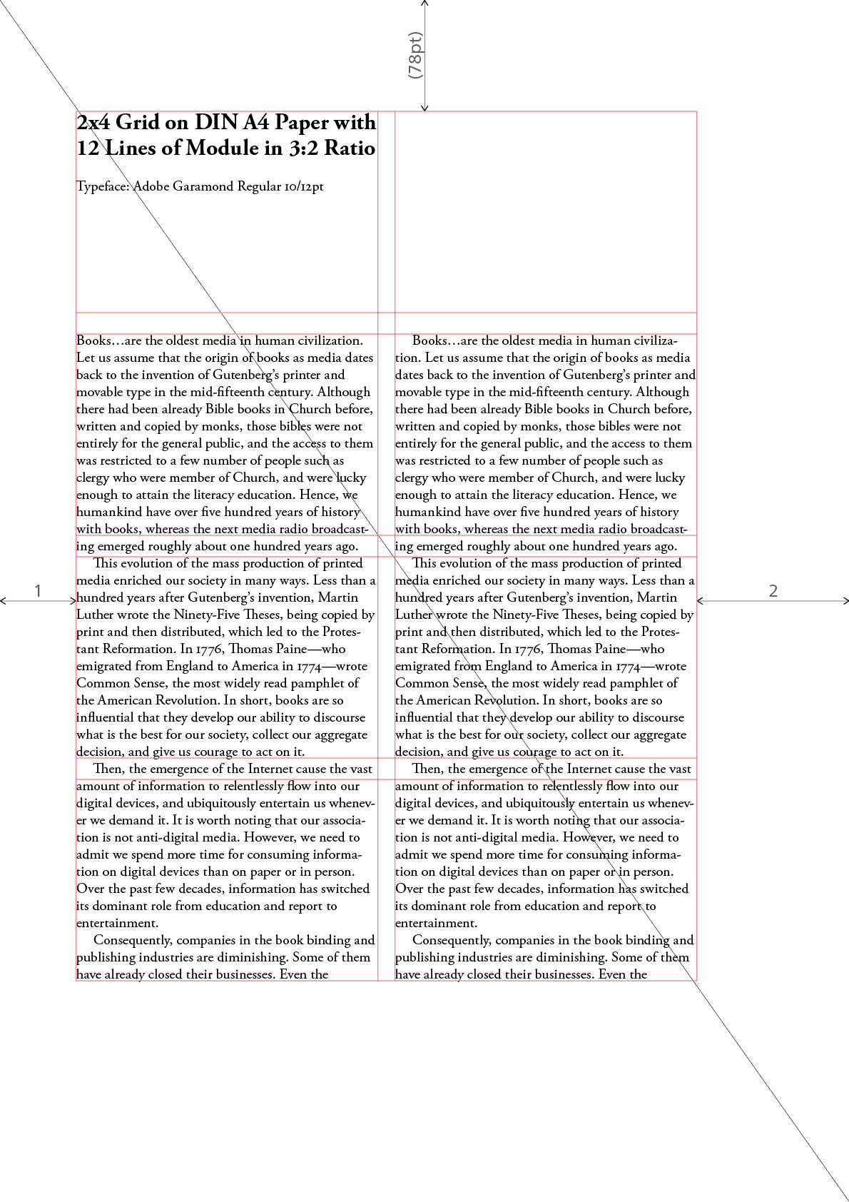 How to Draw Grid on A4